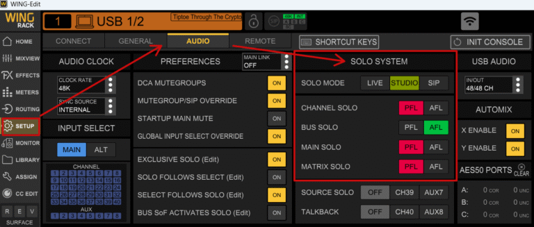 The AFL/PFL Function on the Behringer Wing Digital Mixer – DanaTucker.Com